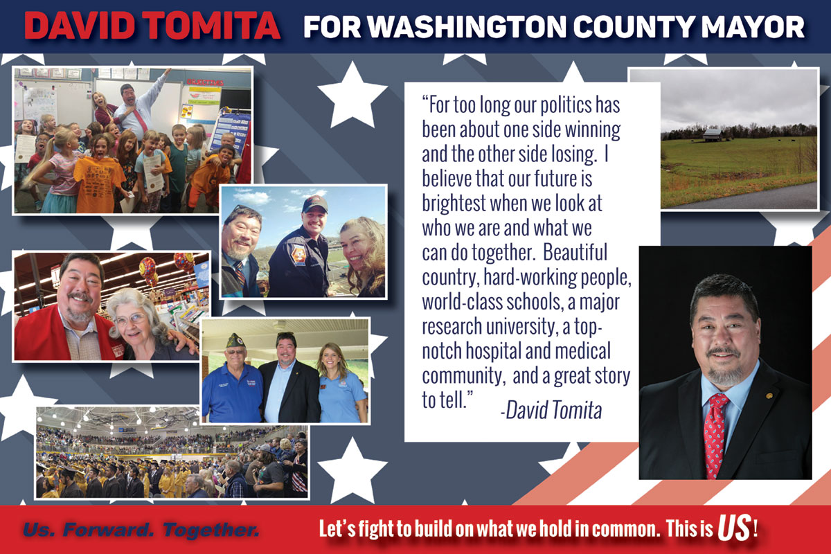 David Tomita for Mayor, Washington County TN – Vote David Tomita for Mayor